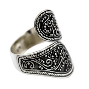 NOVICA Artisan Handmade .925 Sterling Silver Wrap Ring from Indonesia Bohemian Balinese Traditional 'Together'