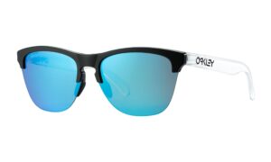 oakley frogskins lite sunglasses matte black/matte clear with prizm sapphire lens 63mm