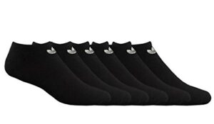 adidas originals women's no show socks (pack of 6) (black/5145314a, 5-10)