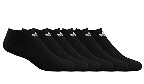 Adidas Originals Women's No Show Socks (Pack of 6) (Black/5145314A, 5-10)