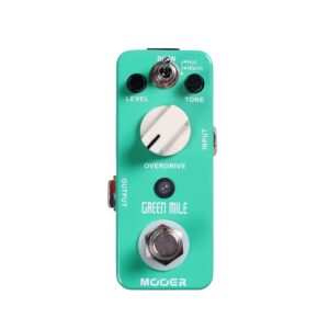 mooer green mile electric guitar overdrive pedal tube screamer sound natural, smooth, creamy overdrive sound for metal