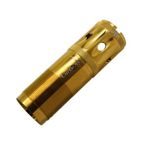 carlsons choke tubes 12 gauge for winchester - browning inv - moss 500 [ improved modified | 0.705 diameter ] stainless steel | gold competition target ported sporting clays choke tube | made in usa