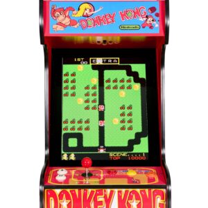 Doc and Pies Arcade Factory Classic Home Arcade Machine - 60 Retro Games - Tabletop and Bartop - Full Size LCD Screen, Buttons and Joystick (Red)