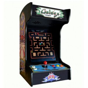 doc and pies arcade factory classic home arcade machine - tabletop and bartop - 412 retro games - full size lcd screen, buttons and joystick (black)