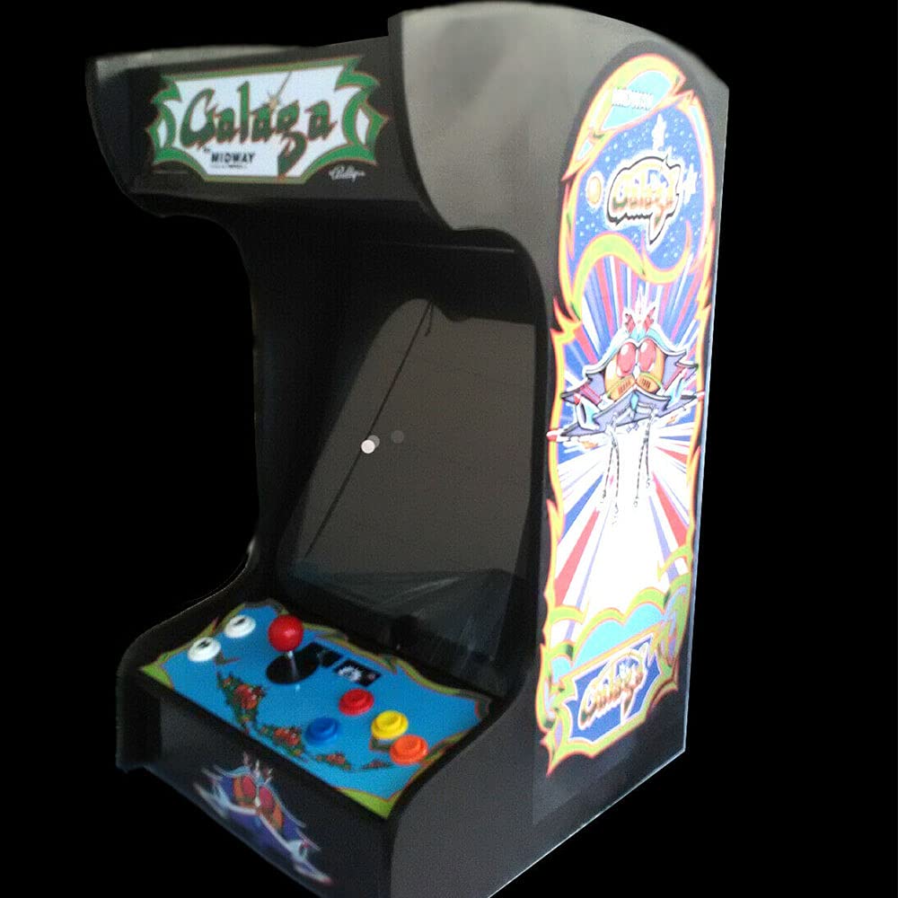 Doc and Pies Arcade Factory Classic Home Arcade Machine - Tabletop and Bartop - 412 Retro Games - Full Size LCD Screen, Buttons and Joystick (Black)