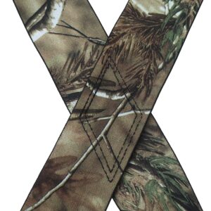 Mens Utility Suspenders X Shape - Wide 2" Solid Straight Clip Suspender (Camo Pattern)