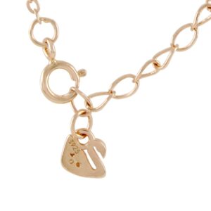 AFFY Teddy Bear Pendant Necklace in 14k Rose Gold Over Sterling Silver Round Cut White Cubic Zirconia