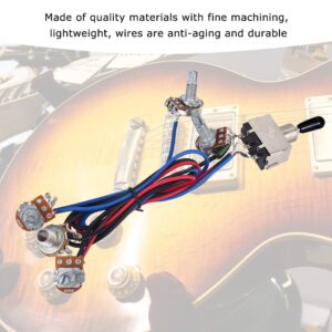 Guitar Wiring Harness Kit, 3 Way Switch 2 Volume 2 Tone 1 Jack 500K Pots for Les Paul LP Guitar Guitar Wiring Kit 1 Vowiring