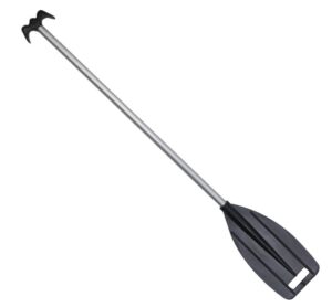 pactrade marine boat kayak raft paddle & hook 4 ft anodized aluminum shaft black plastic blade