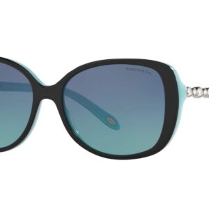 Tiffany & Co. TF4121B Sunglasses Black Blue w/Blue Gradient Lens 55mm 80559S TF4121-B Tiffany&Co. TF 4121B TF 4121-B, Large