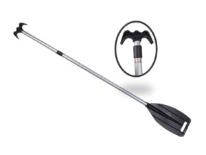 pactrade marine boat kayak raft floating telescopic 45'' - 72'' oar paddle & hook anodized aluminum shaft