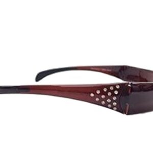 SqHair Hinged Headband fits like sunglasses providing lift and style without giving you a headache Band (Brown-Crystals)