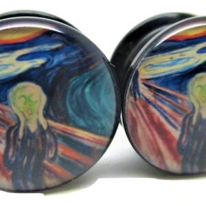 Pierced Republic The Scream Ear Plugs - Acrylic Screw-On - New - 8 Sizes - Pair (00 Gauge (10mm))