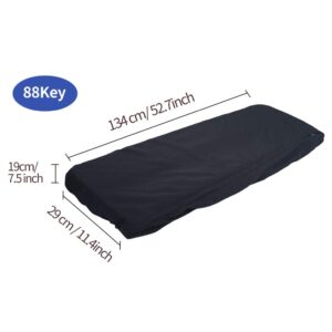 88 Keyboard Electronic Piano Keyboard Dust Cover, Waterproof Dust Proof 88 Keyboard Digital Piano Bags Cases Covers, Made of Polyester & Spandex with Built-In Bag Elastic Cord Locking Clasp