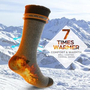 DG Hill Winter Thermal Socks - Warm Socks for Men Women Cold Weather Insulated Sock - Heated Socks Thick Snow Sock