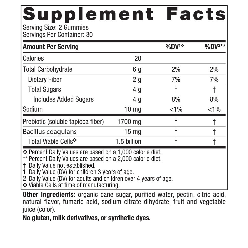 Nordic Naturals Kids Nordic Flora Probiotic Gummies, Merry Berry Punch - 60 Gummies - 1.5 Billion CFU & Prebiotic Fiber - Non-GMO, Vegan - 30 Servings