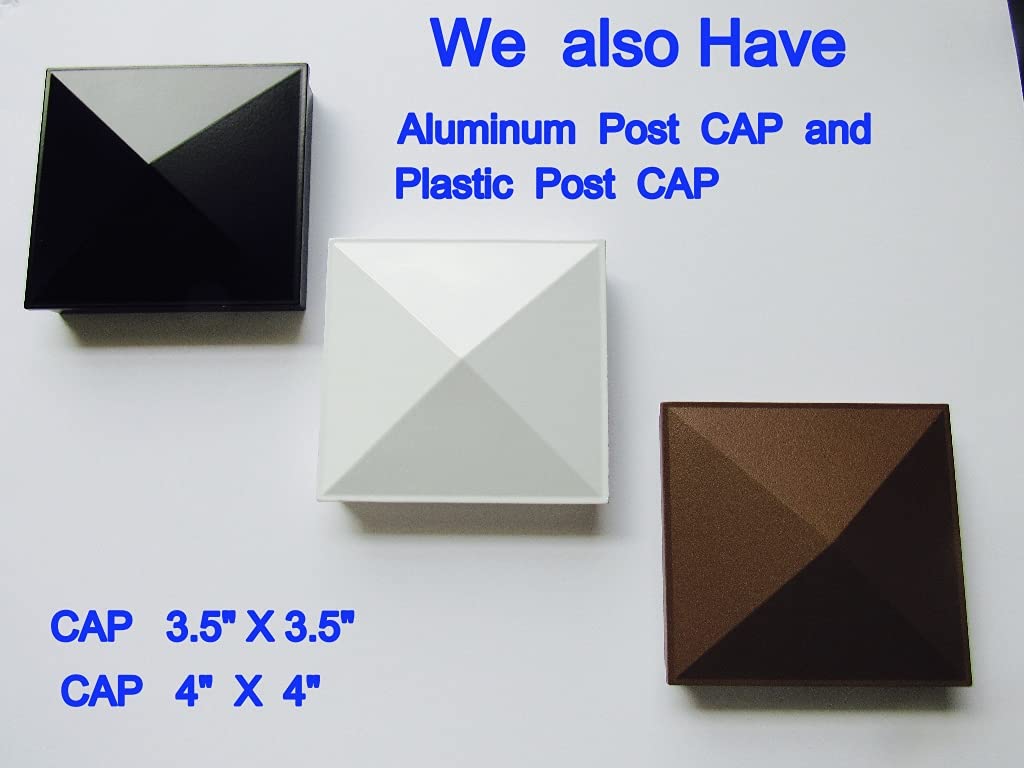 Plastic Post Cap, designed for 4 x 4 in. Elegant White color, 8 pcs. for The Wood 4"x4" Post You Must use The 3.5"x3.5" Cap.Extreme Weather Resistant, Made in USA. ONLY Delivery from USA.