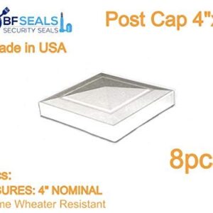 Plastic Post Cap, designed for 4 x 4 in. Elegant White color, 8 pcs. for The Wood 4"x4" Post You Must use The 3.5"x3.5" Cap.Extreme Weather Resistant, Made in USA. ONLY Delivery from USA.