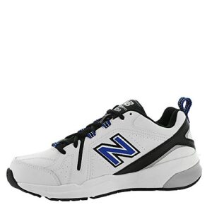 new balance men's 608 v5 casual comfort cross trainer, white/team royal, 8.5