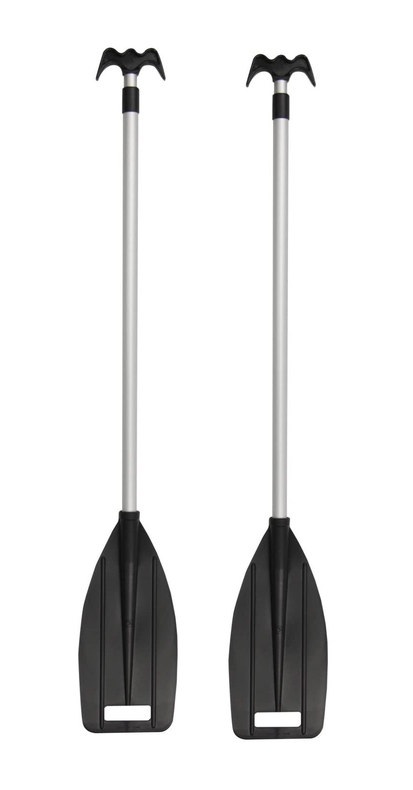 Pactrade Marine Boat Kayak Raft Floating Set of 2 Telescopic 45'' - 72'' Oar Paddle & Hook Anodized Aluminum Shaft (2 pcs)