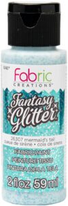 fabric creations fantasy fabric ink paint, 2 oz, glitter mermaids tail