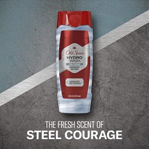 Old Spice Hydro Body Wash Hardest Working Collection Steel Courage, 16.0 oz (Pack Of 4)