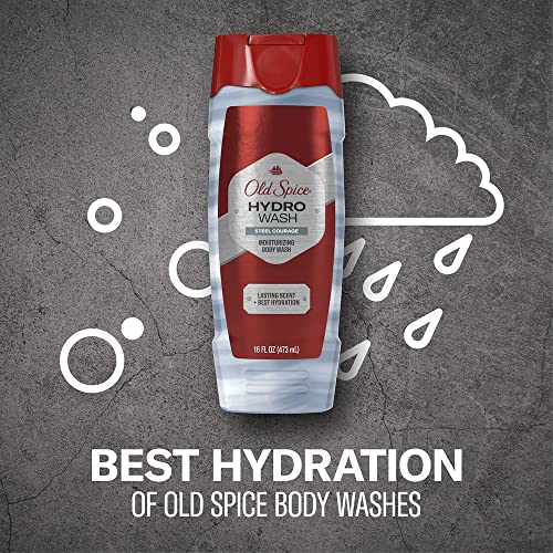 Old Spice Hydro Body Wash Hardest Working Collection Steel Courage, 16.0 oz (Pack Of 4)