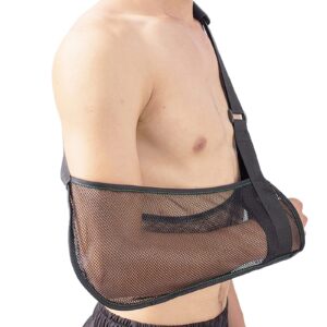 Arm Sling for Shoulder Injury Broken Arm Elbow Medical Grade Quality Mesh Arm Support Small for Men Women Injury Recovery Arm Immobilizer Unisex, 13"-16" Black