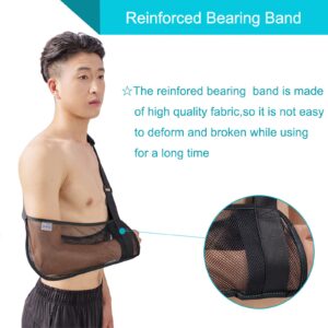 Arm Sling for Shoulder Injury Broken Arm Elbow Medical Grade Quality Mesh Arm Support Small for Men Women Injury Recovery Arm Immobilizer Unisex, 13"-16" Black