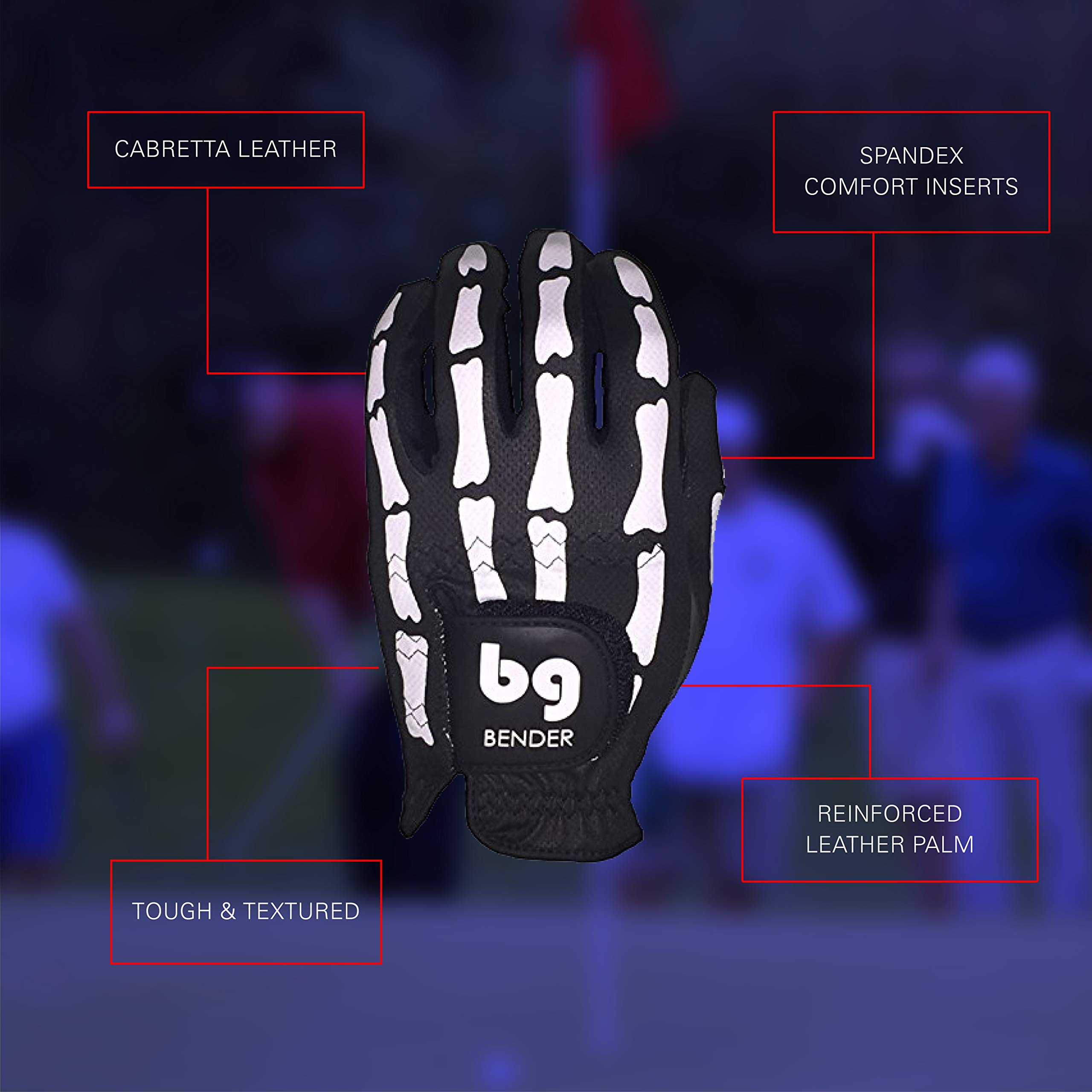 BG Bender Golf Glove | Wear On Left | (USA, Mens XL)