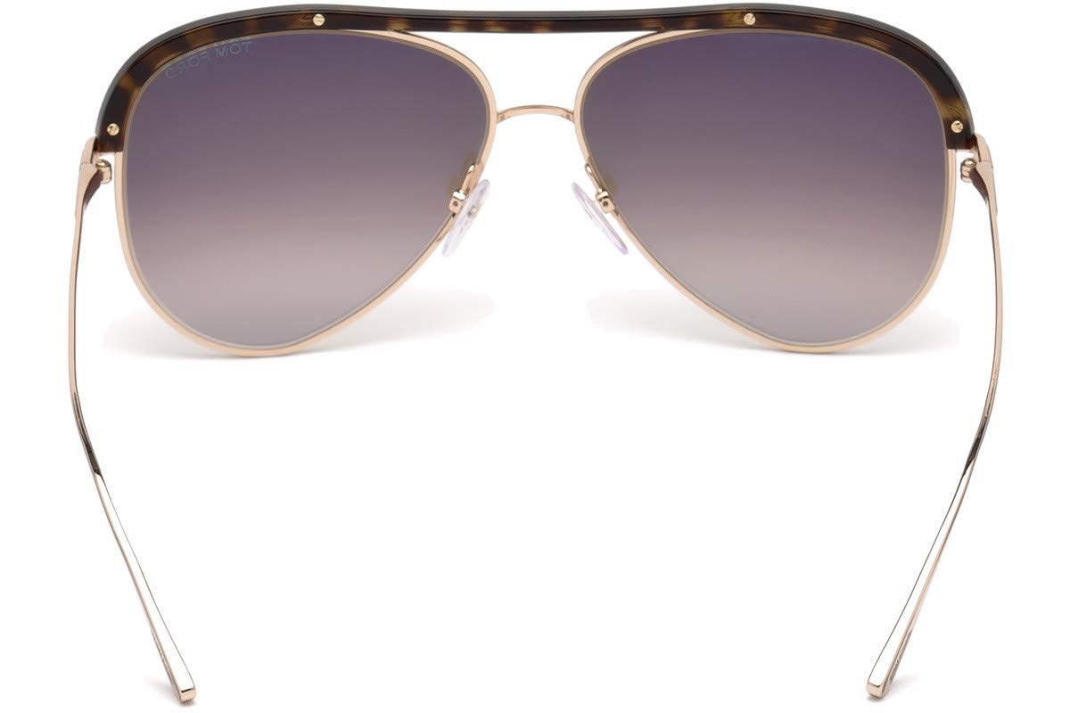 Tom Ford Womens Sabine Non-Polarized Signature Aviator Sunglasses Gold O/S