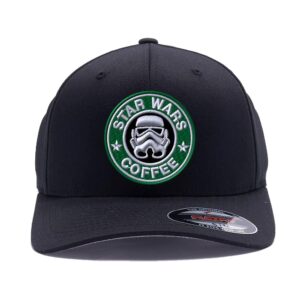 star wars coffee custom embroidered hat (s/m, black)