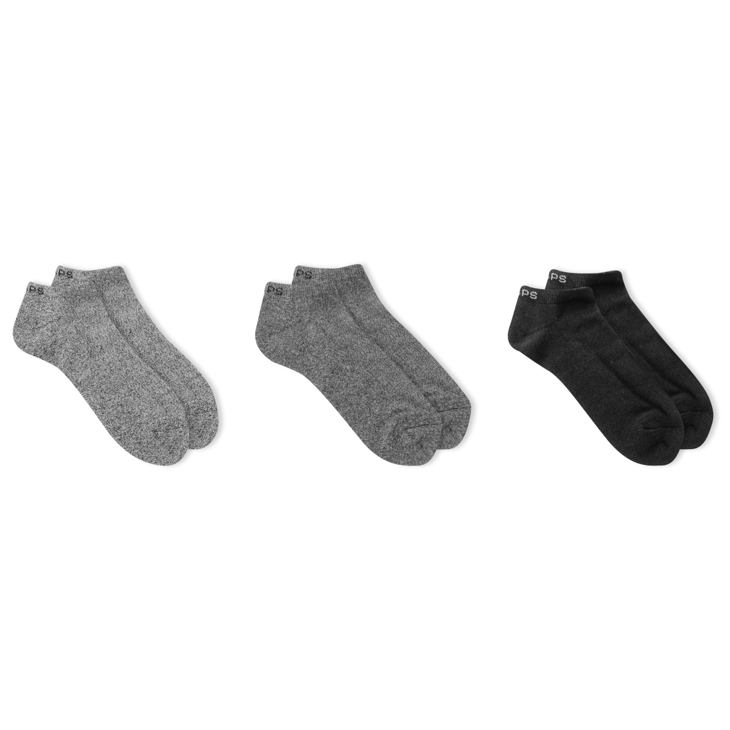 Chaps Men's Marl Low Cut Dress Socks-3 Pair Pack-Casual Comfortable Cotton Blend, Black Assorted, Shoe Size: 6-12