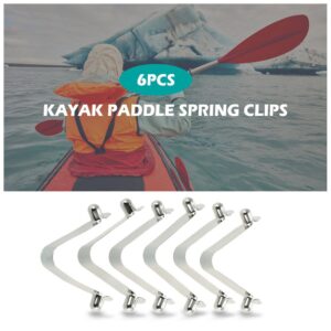 LIXADA 6pcs Kayak Paddle Spring Clips Tent Pole Clips Push Button Spring Snap Clip Locking Tube Pin