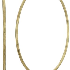 Lucky Brand Big Hammered Hoop Earrings, Gold, One Size