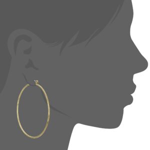 Lucky Brand Big Hammered Hoop Earrings, Gold, One Size