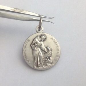 Saint Francis of Assisi Medal - The Patron Saints Medals -100% Made in Italy (St.Francis with The Wolf)