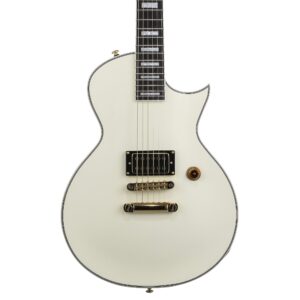 esp ltd nw-44 signature series neil westfall electric guitar with case, olympic white