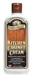 parker & bailey kitchen cabinet cream - multi-surface wood cleaner and polish furniture quick shine restorer protector cabinets surface cleaner house cleaning supplies home improvement