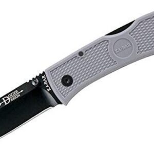 Ka-Bar 4062GY, Dozier Folding Hunter, Gray, Black Clip, Straight Edge