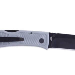 Ka-Bar 4062GY, Dozier Folding Hunter, Gray, Black Clip, Straight Edge