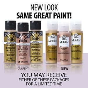 FolkArt multisurface metallic paint, 2 oz, Bright Gold