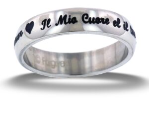 forgiven jewelry posey ring my heart is yours forever italian & english stainless steel ring size 9