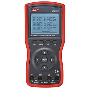 uni-t ut265b intelligent 2/3 phase 2-clamp voltammeter 0.5a clamp rs-232 storage 1500 240×160 pixel 0.0ma～20.0a 0.00v～600v 45hz～65hz 0.0w～12kw 0.0va～12kva 0.0var～12kvar