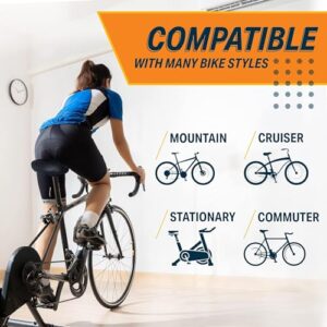 Bikeroo Oversized Bike Seat - Peloton Seat Cushion - Bicycle Saddle Replacement - Wide Cushioned Comfortable Seat for Men & Women - Compatible with Exercise, Road, and Stationary Bikes