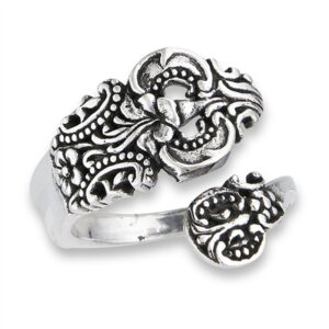 open adjustable celtic spoon vintage ring sterling silver thumb band size 7