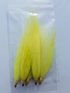 ds custom tackle bucktail fishing teaser 6-pack (chartreuse/white)