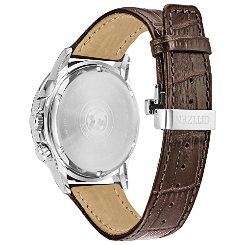 Citizen Men's Classic Calendrier Eco-Drive Watch, 12/24 Hour Time, 3-Hand Day and Date, Anti-Reflective Mineral Crystal, Luminous Hands,