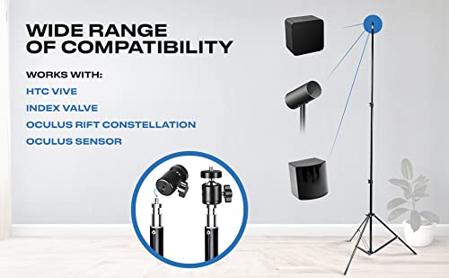 Skywin-VR Tripod Stand, HTC Vive Base Station Compatible Sensor Stand and Base Station Mount for Vive Sensors or Oculus Rift Constellation (2 Stands)