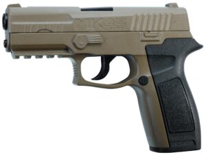 crosman mk45 co2-powered semi-auto bb air pistol, earth/black